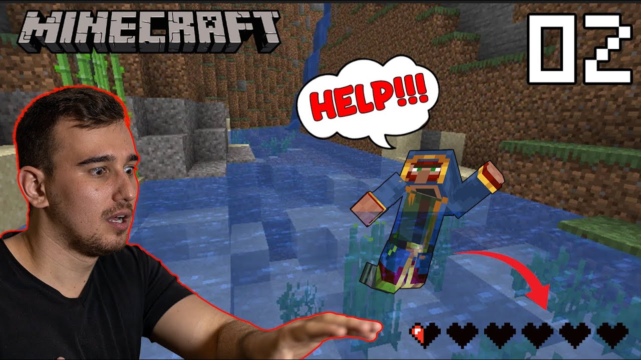 (NOOB plays minecraft) Saving a villager | Ep 2 - YouTube