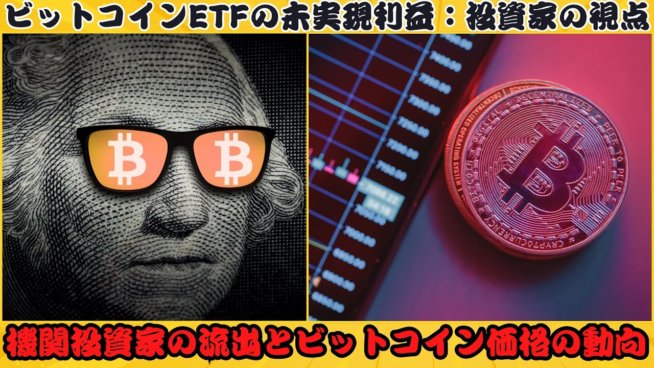 ビットコインETFと大規模投資家の未実現利益：価格下落と機関投資家の流出の影響をテクニカル分析で検証 (ビットコインニュース 4 月20日 ...