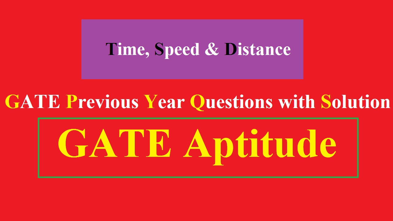 Time Speed and Distance GATE Previous Year Question - YouTube