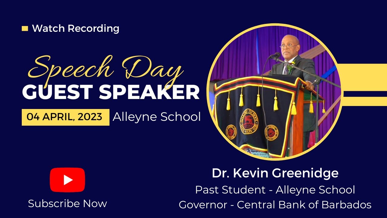 Alumnus Dr. Kevin Greenidge Speaks at His Alleyne School [Barbados ...