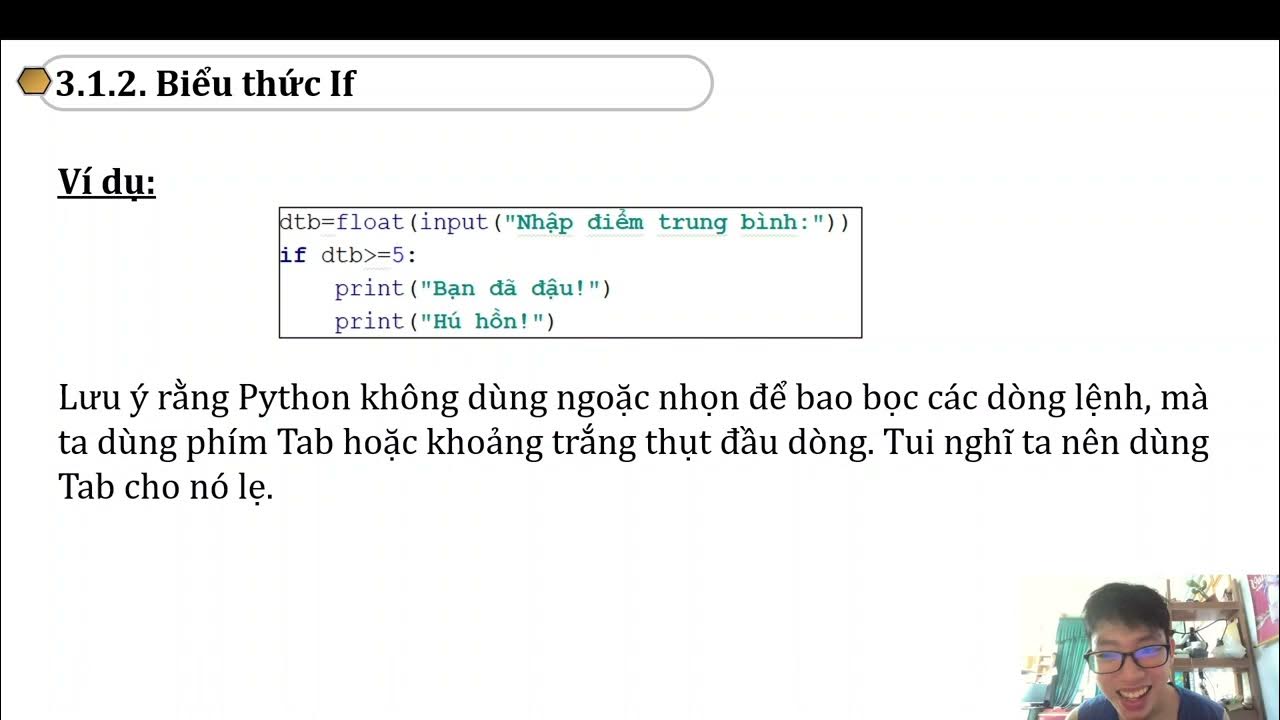 [Python cơ bản] Câu lệnh điều kiện If - Else trong Python - YouTube