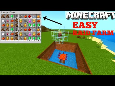 MINECRAFT EASY RAID FARM (TUTORIAL) - YouTube