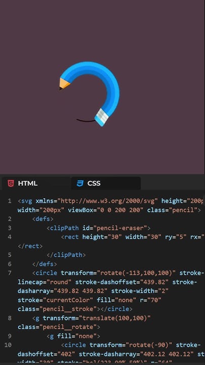 Pencil Loader Using Html And Css Coder Computerprogrammer Education Coding