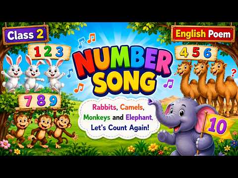 Number Song | Class 2 English | Counting Numbers 1 to 10 | English Poem