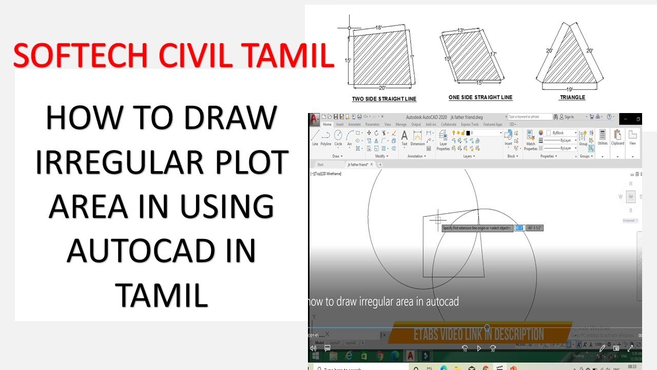 How To Draw Irregular Area In Autocad How To Design Irregular Plot Size how To Plot Irregular How To Draw Irregular Area In Autocad How To Design Irregular Plot Size how To Plot Irregular