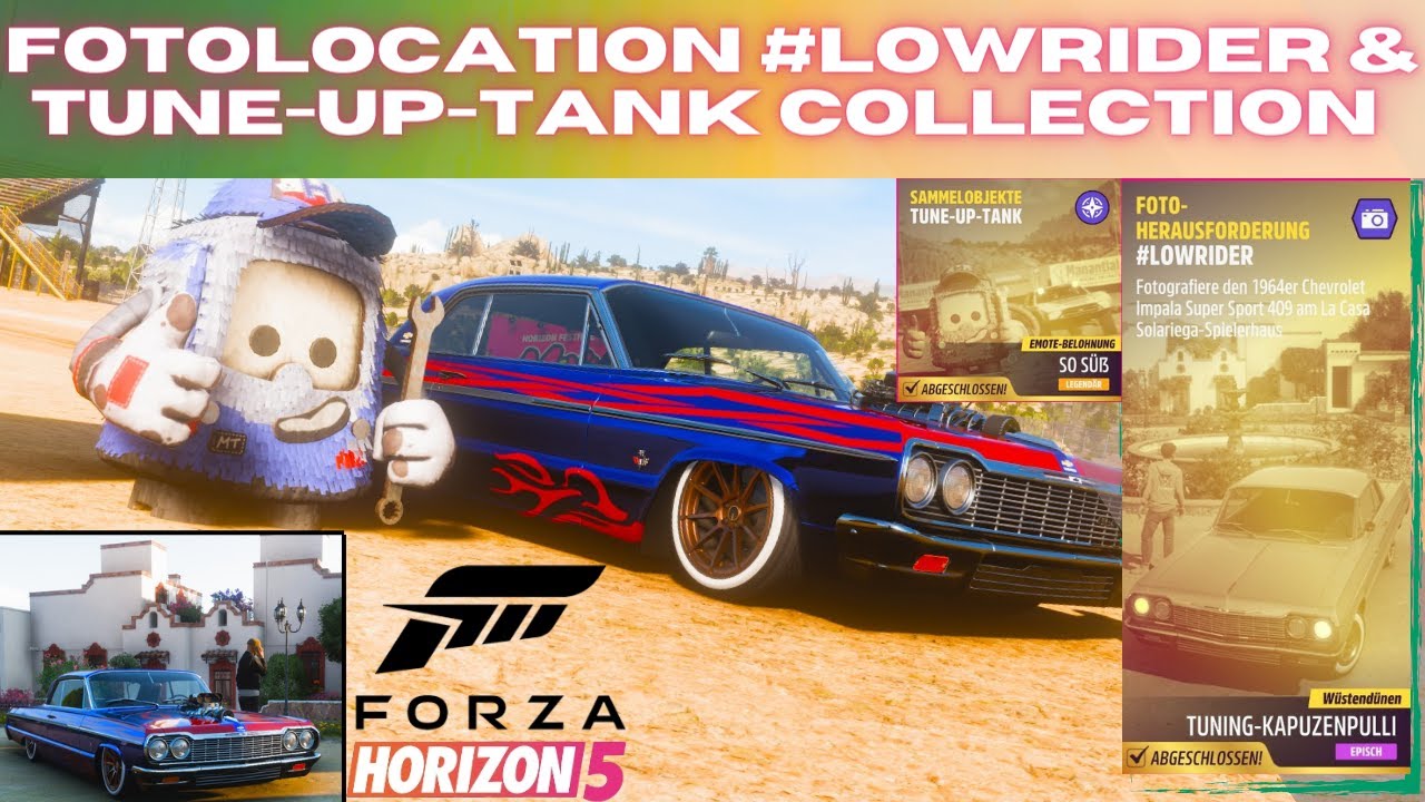 Forza Horizon 5 #LOWRIDER Photolocation UND Tune-Up-Tank Pinata ...