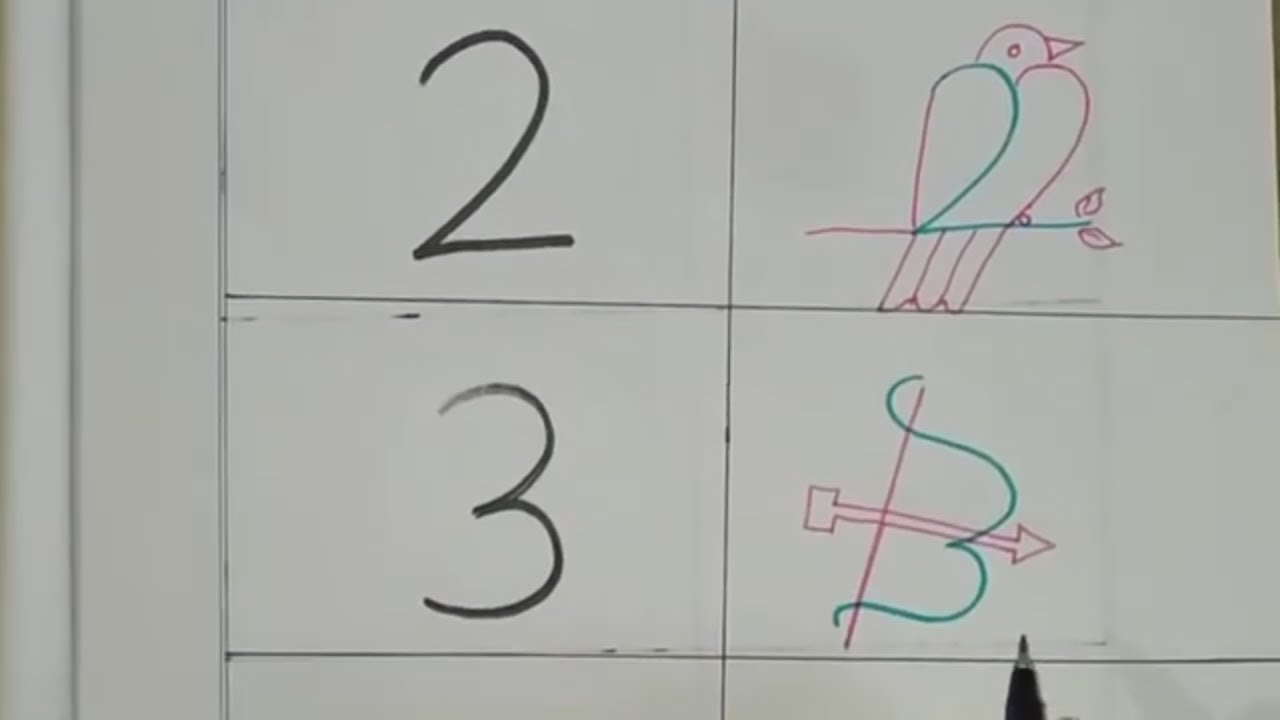 123 Numbers Drawing Easy | How to Make 123 Numbers Drawing | 123 ...