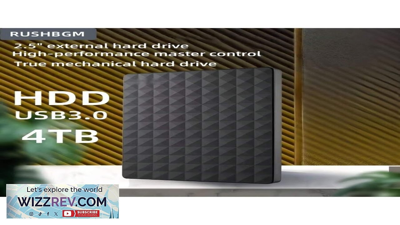4TB Portable Hard Drive 4TB High Capacity USB 3.0 HDD Suitable - YouTube