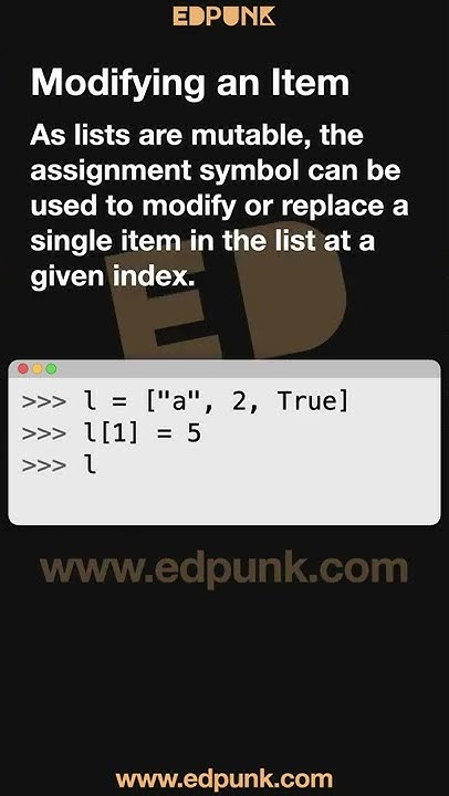 [day 50] Modifying A List In Python Learn Python Dark Mode