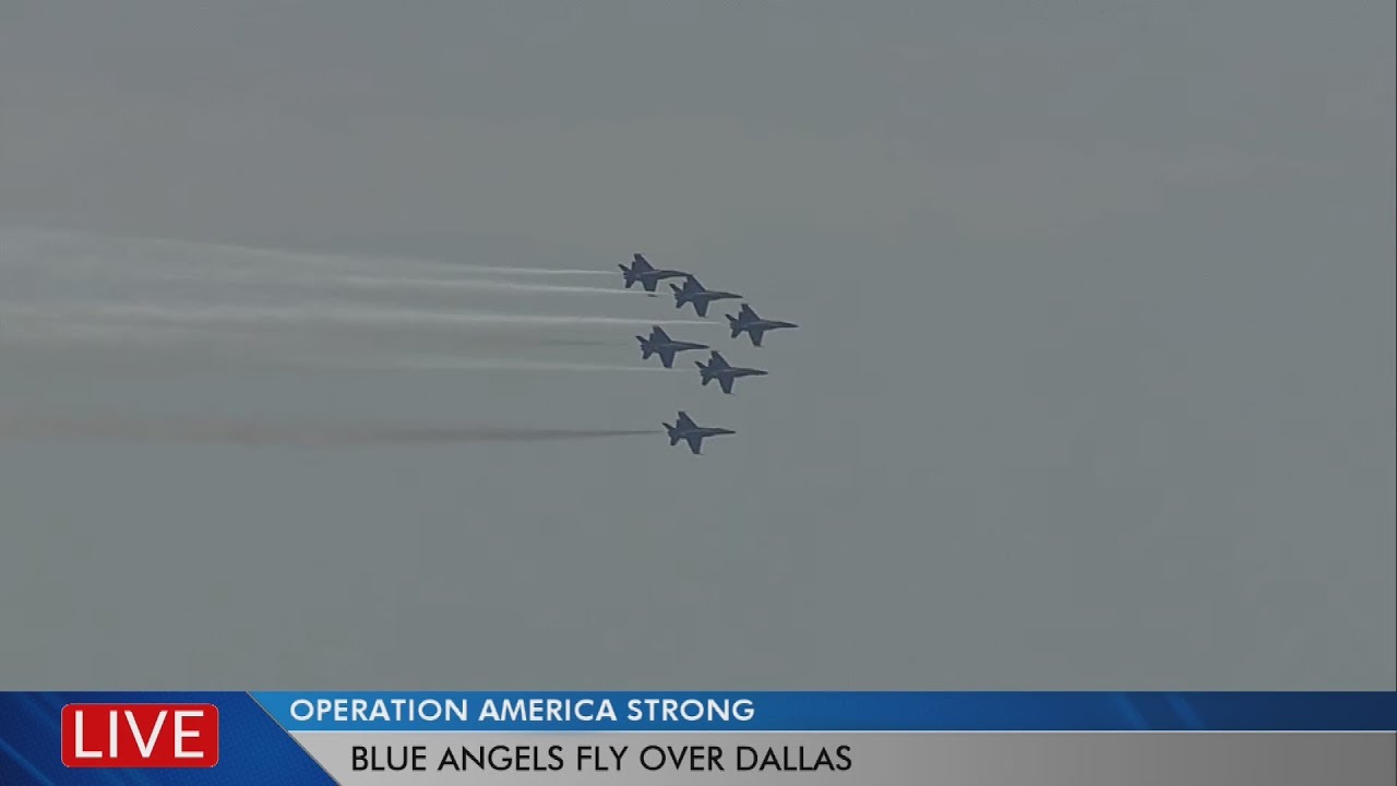 Blue Angels fly over DFW for 'Operation America Strong' - YouTube