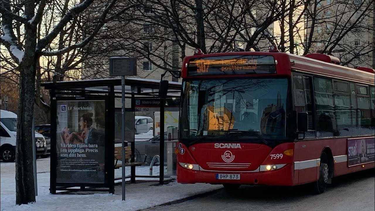 Buss 507 mot Tomteboda vid Västra skogen - YouTube