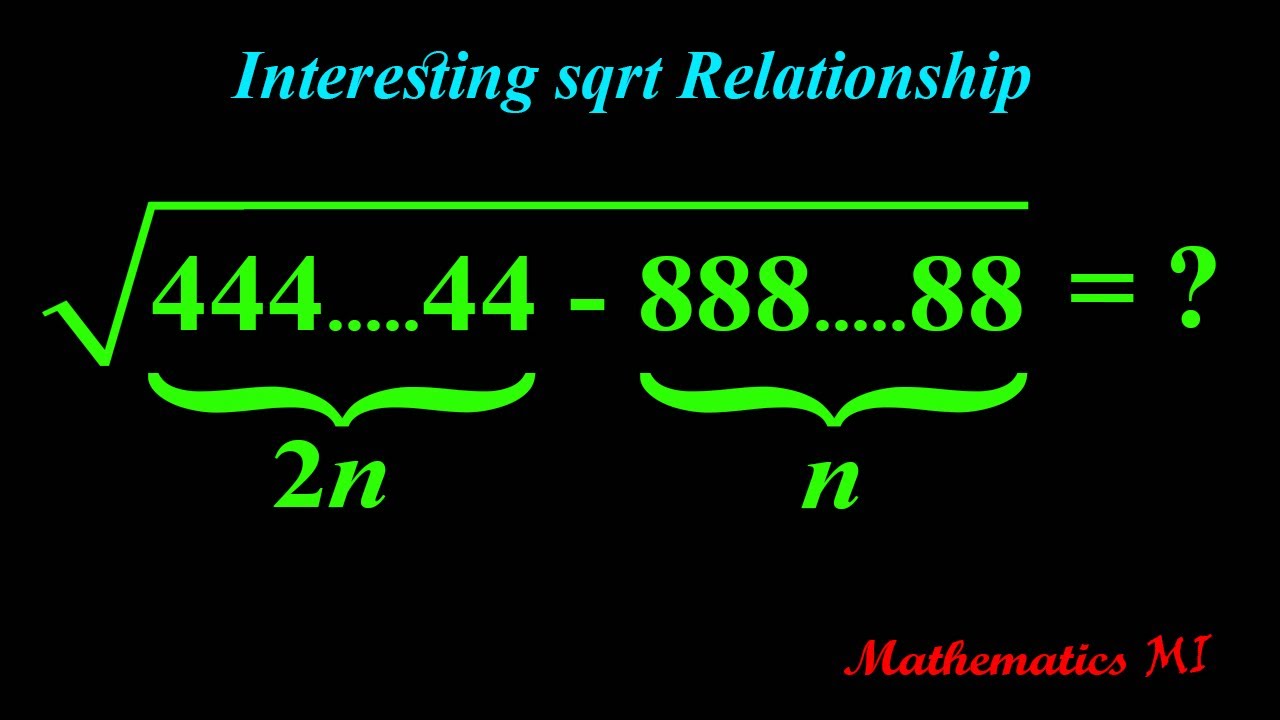 Square Root Relation - YouTube