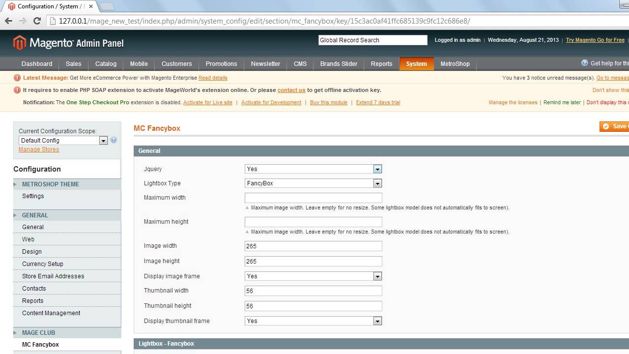 Fancybox Lightbox Magento Extension Youtube