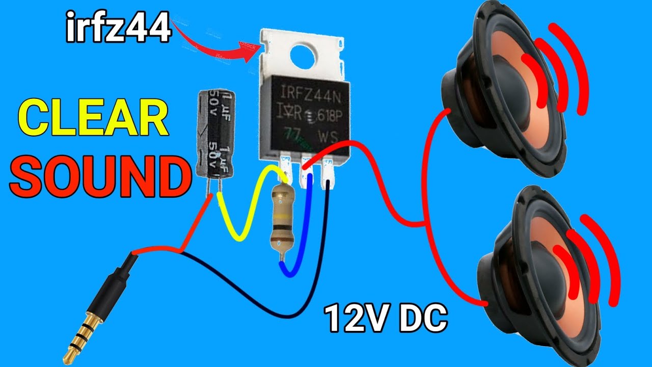DIY Simple Audio Amplifier Using MOSFET | 12V Homemade Amplifier - YouTube
