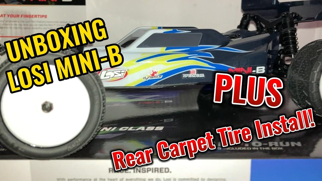 Losi Mini B Unboxing & Rear Carpet Tire Install 🧐 - YouTube
