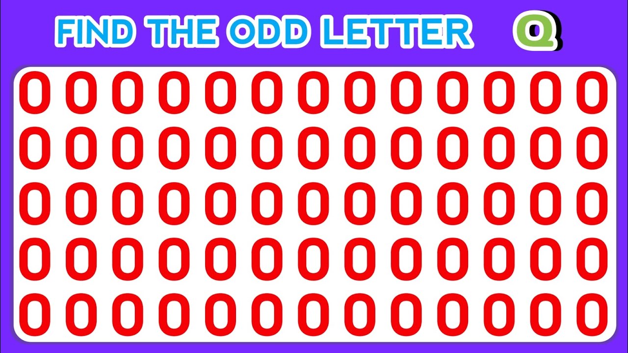 Find The Odd One Out | Number and letter edition | oddity sportting ...