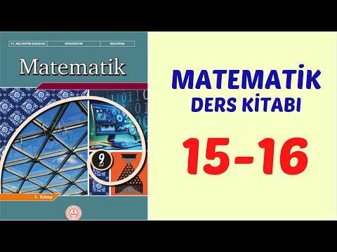 9.SINIF MATEMATİK DERS KİTABI SAYFA 15-16  ✏️  9.SINIF MATEMATİK 1.KİTAP ✏️