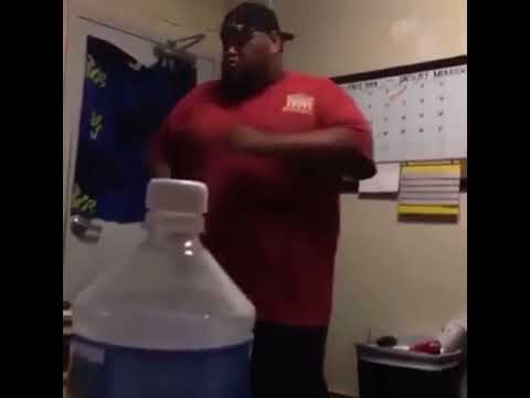 Guy farts cap off water bottle