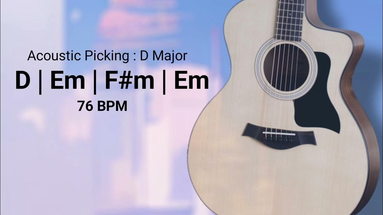 Acoustic Guitar Loop Picking 76 BPM [ D Em F#m Em ] - YouTube