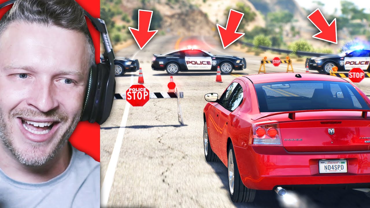 Using Police Roadblocks to Stop Street Racers (NFS Hot Pursuit ...