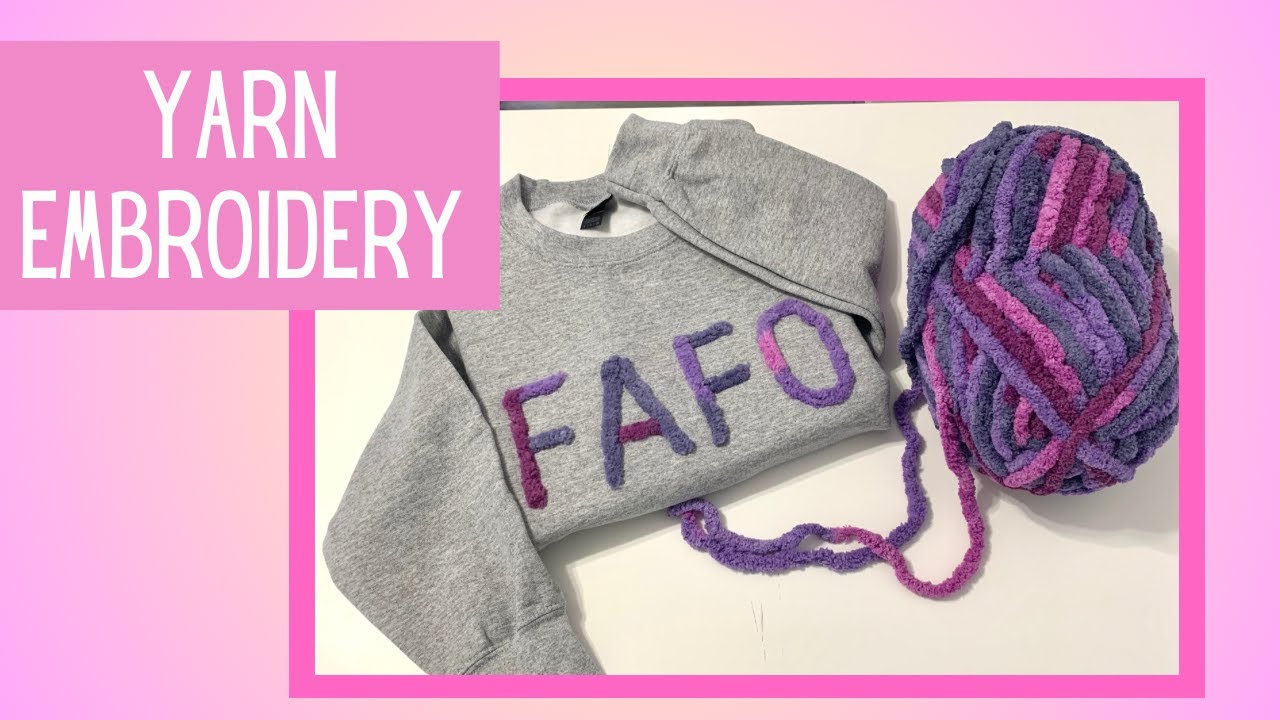 The Easy Way To Do Yarn Embroidery - YouTube