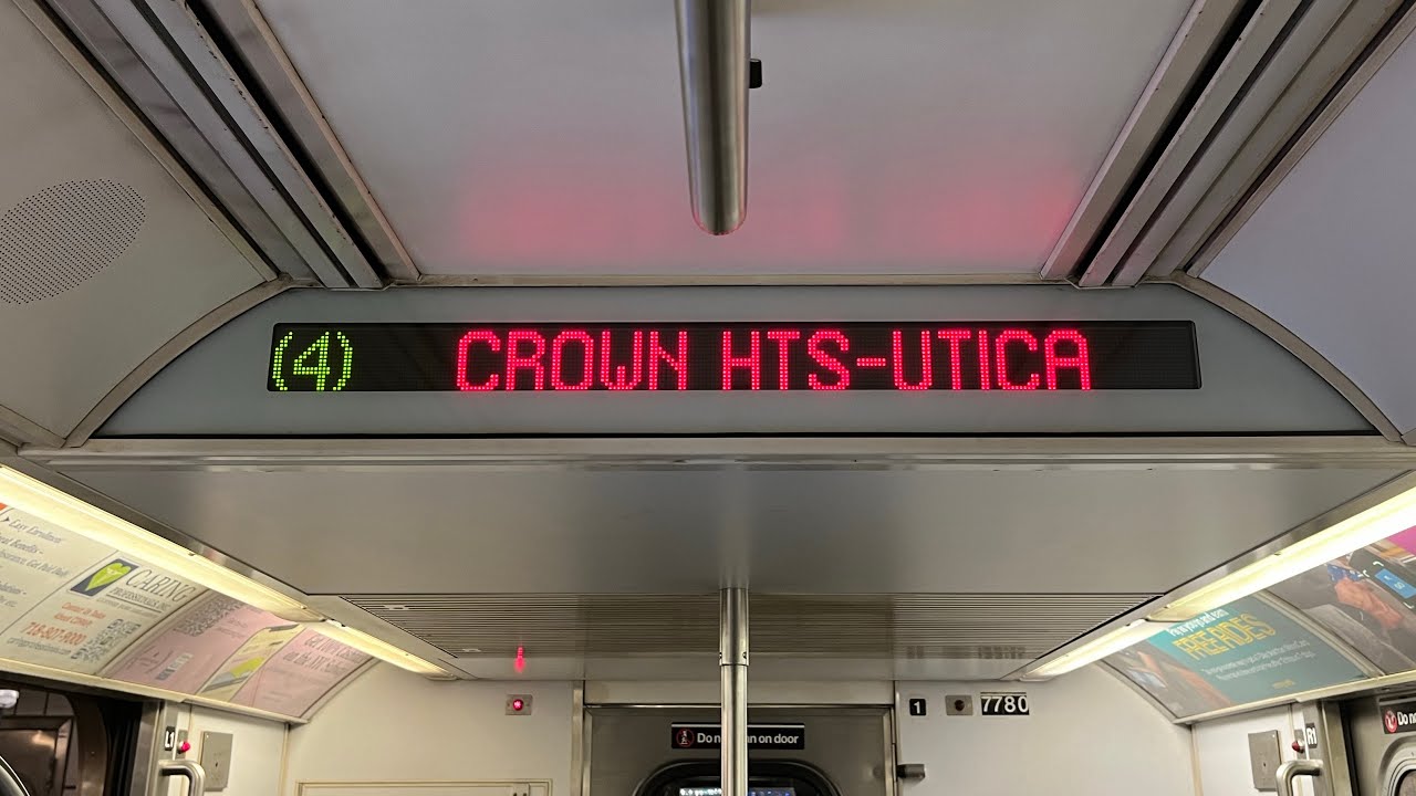 Full Ride R142A (4) train to Crown Hts-Utica Av via Lexington Avenue ...