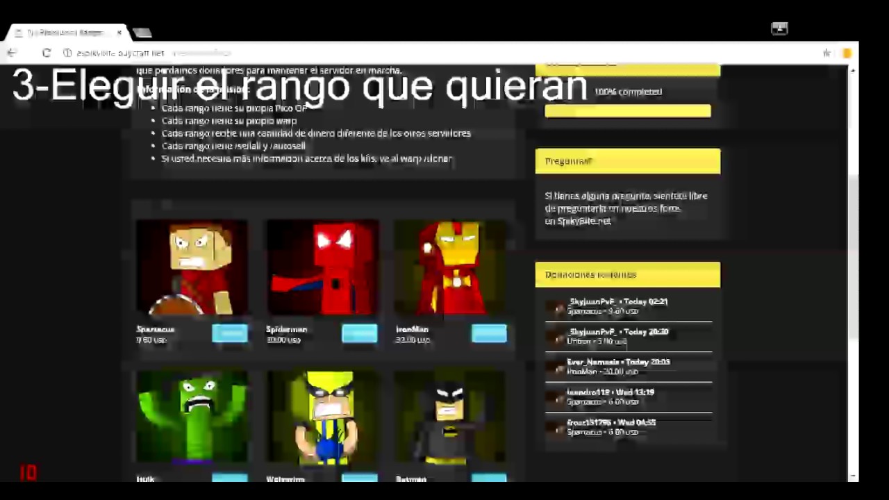 COMO TENER RANGO EN CUALQUIER SERVER DE MINECRAFT - YouTube