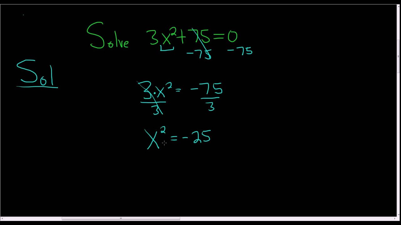 Solving an Equation with the Square Root Property Easy Example - YouTube