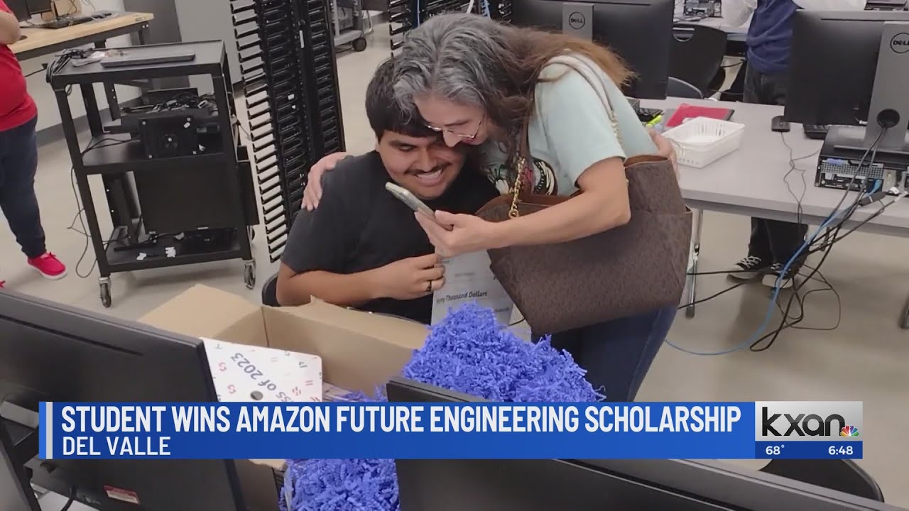 Del Valle student awarded $40K Amazon engineering scholarship - YouTube