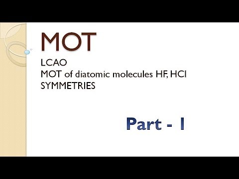 MOT, LCAO, SYMMETRY, HF MO Diagram - YouTube