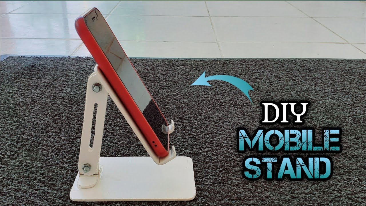 How to make a foldable mobile stand | PVC pipe is all you need - YouTube