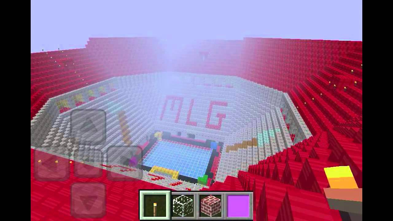 Minecraft Pocket Edition iPhone: Spleef Stadium - YouTube