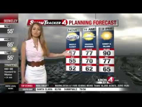 Michelle Apon Light Pink Top White Skirt 6 24 15 - YouTube