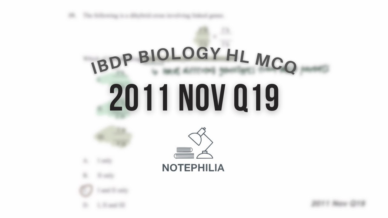 [IB Biology HL] 2011 Nov Paper 1 Q19 - YouTube