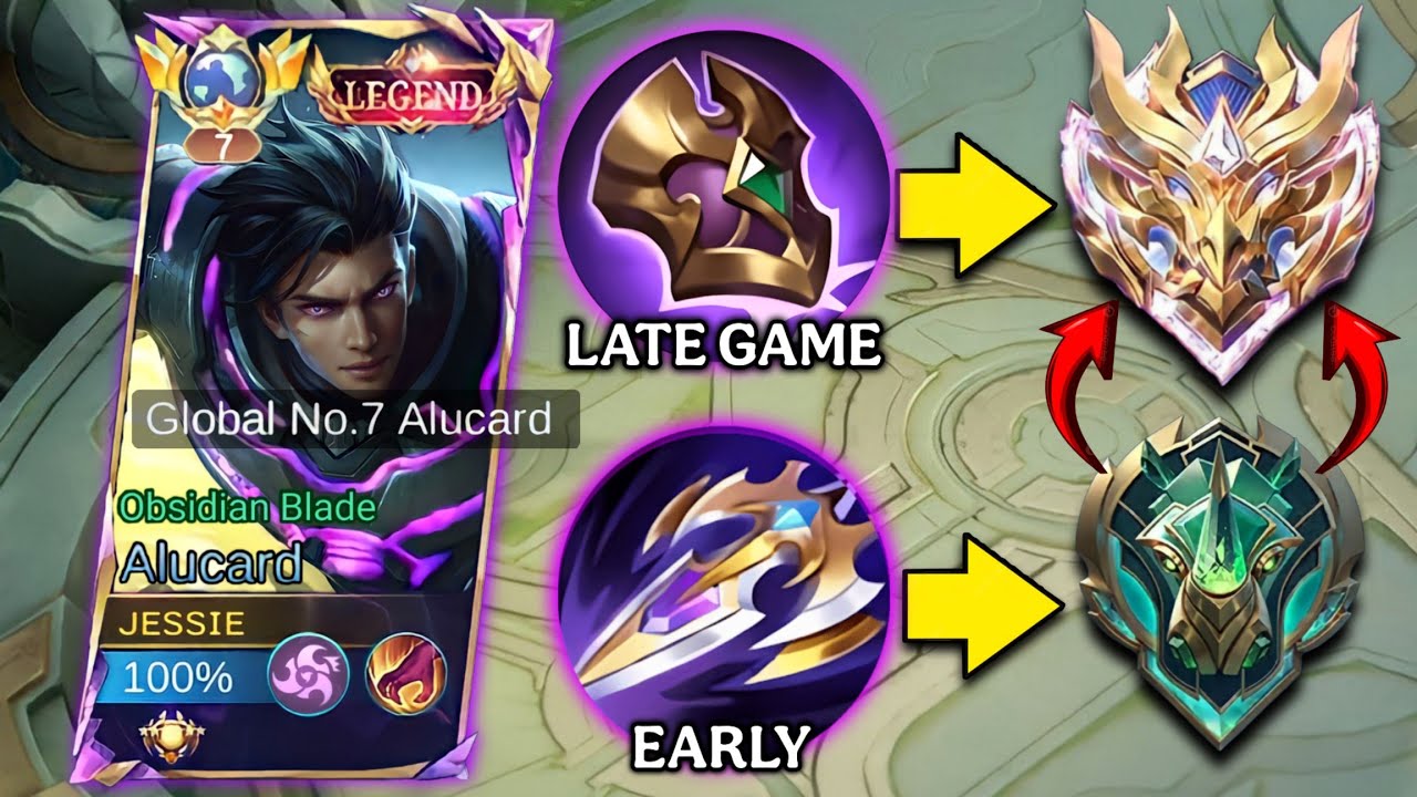ALUCARD NEW BROKEN BUILD🔥 BEST LATEGAME BUILD TO RANK UP FASTER ...
