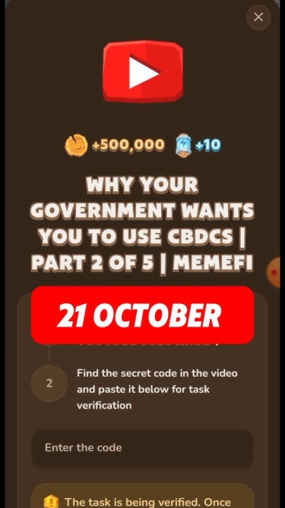 Why Your Government Wants You to Use CBDCs | Part 2 of 5 | MemeFi #memefi - YouTube