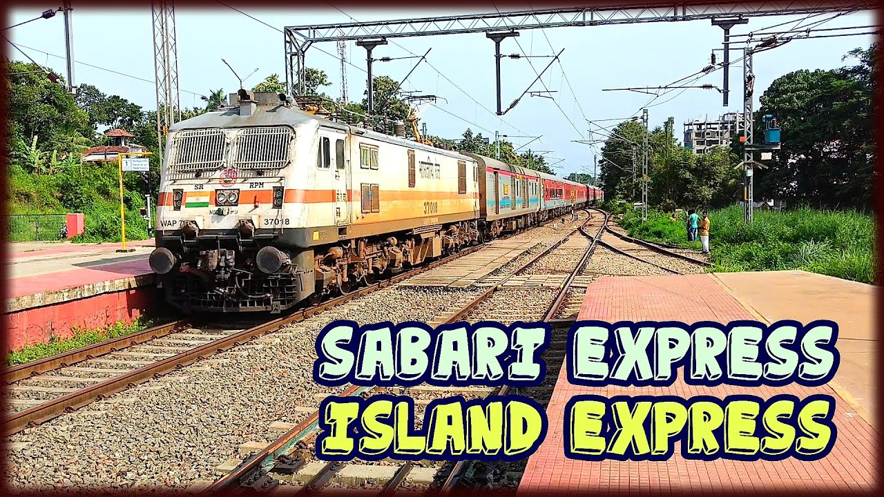 Pre-Pandemic Moments • Sabari Express welcomes Island Express - YouTube