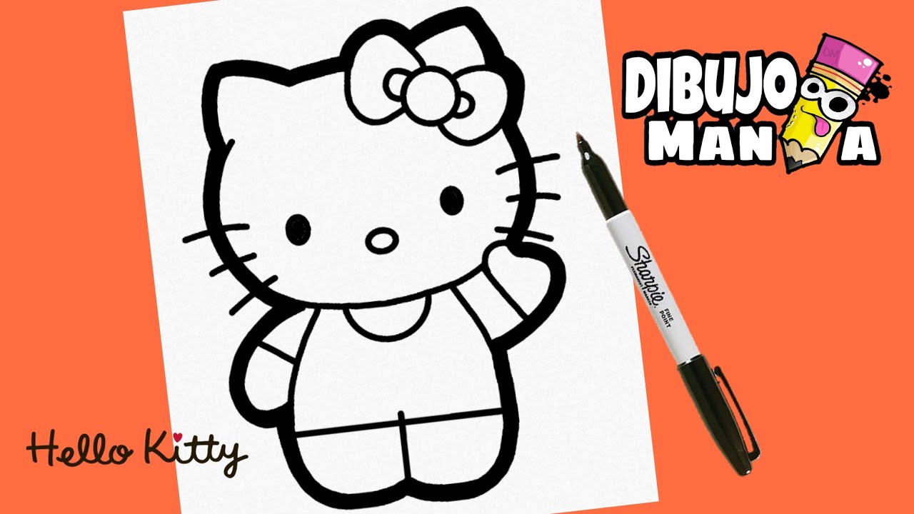 Como Dibujar A Hello Kitty Bailando Dibujo Facil De
