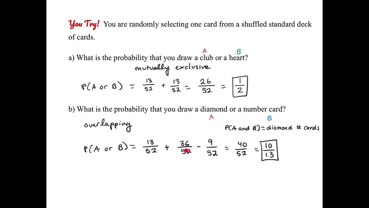 Mutually Exclusive and Overlapping Events - YouTube