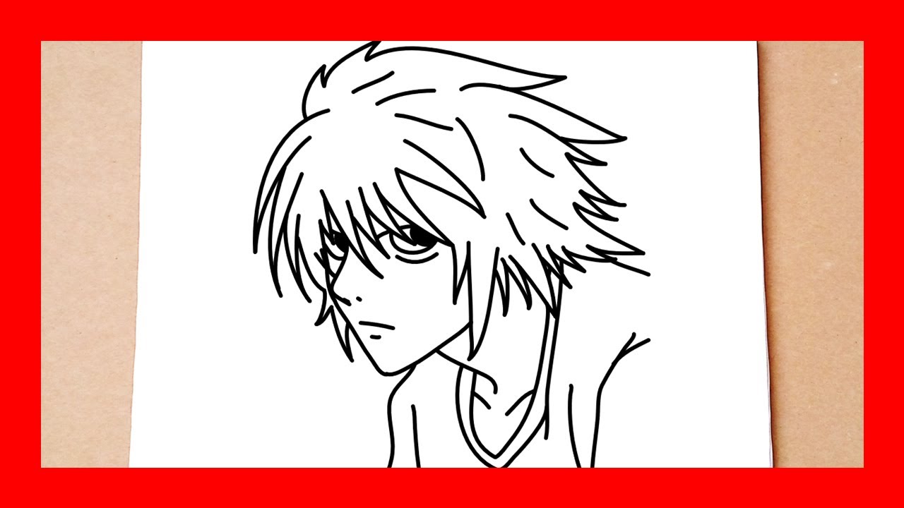 Como dibujar a L de death note paso a paso - YouTube