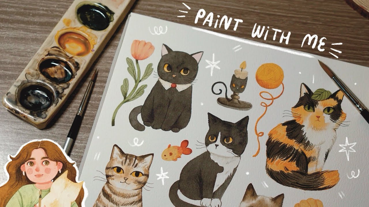 Paint with Me - Kitties - YouTube