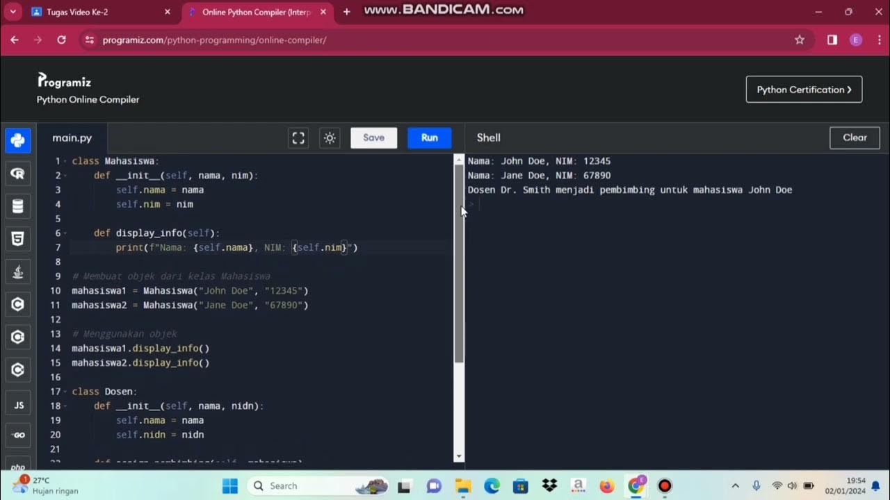 Pengenalan dan Pembuatan Obyek (Constructor, pembuatan dan penggunaan objek pada class lain ...