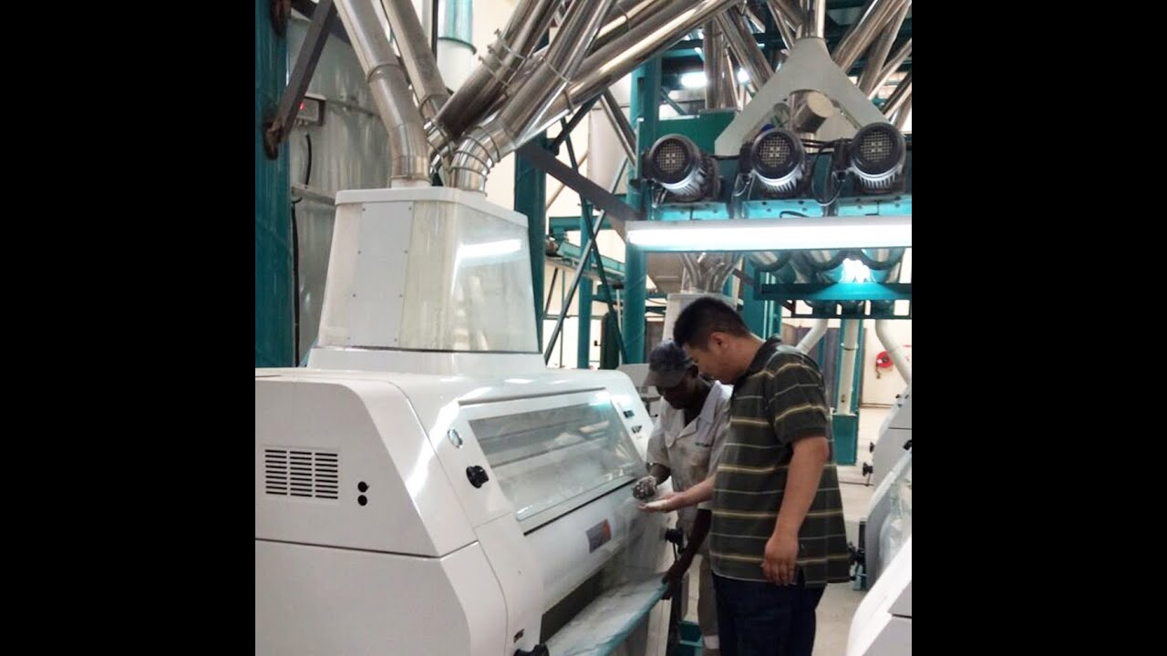 Pneumatic roller mill for maize/corn/wheat milling machine - YouTube