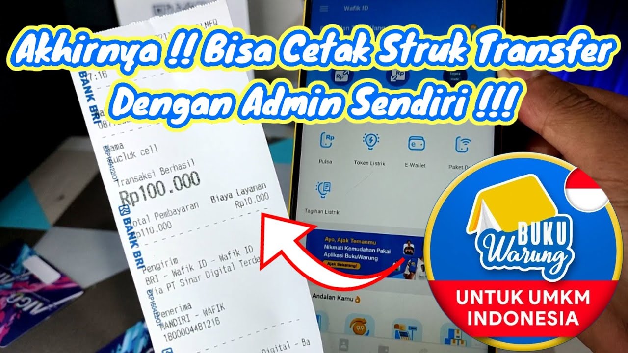 BukuWarung - Cara Cetak Struk Transfer Dengan Admin Sendiri‼️ - YouTube