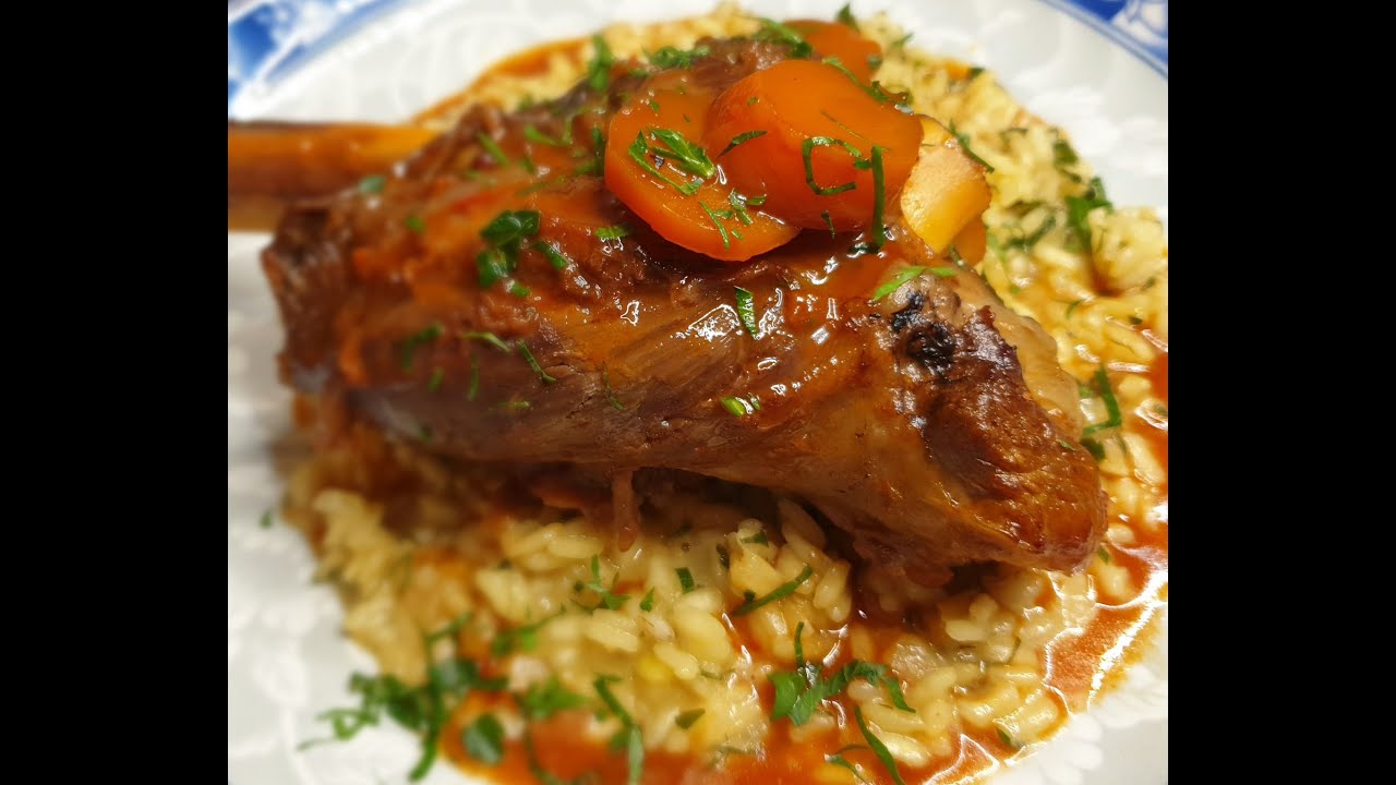 Slow cooked LAMB SHANK with Risotto Video |Classic Italian Dish - YouTube