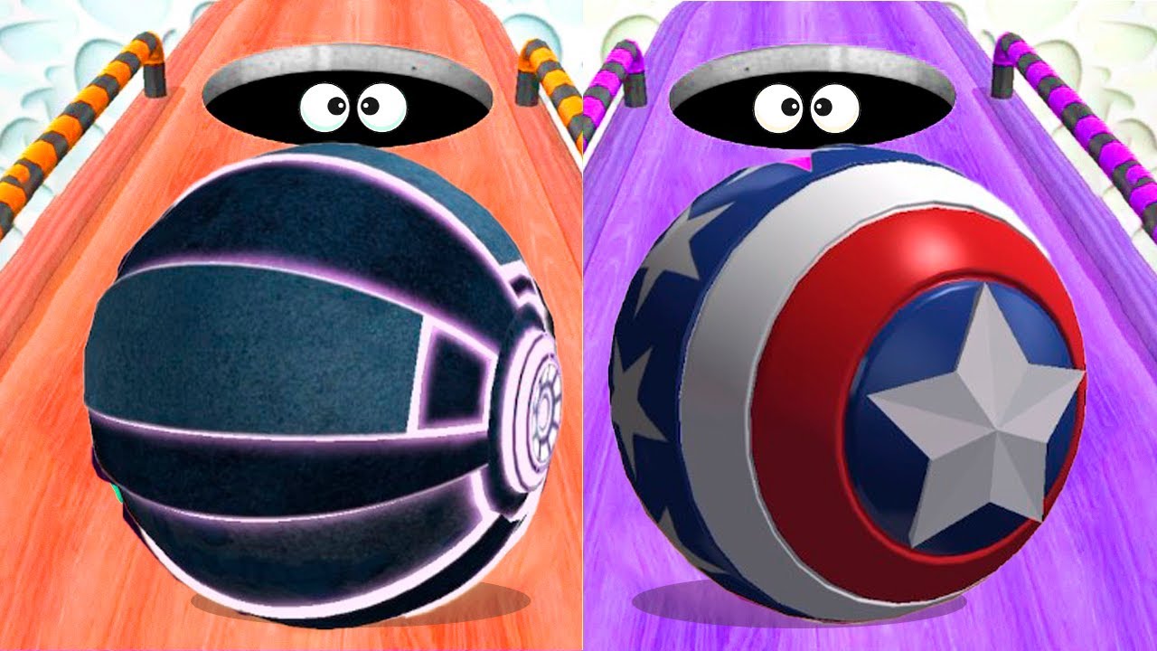 🤖🗽 Cyber vs American Balls - 2 Round Chaos! (Going Balls Reverse Mode ...