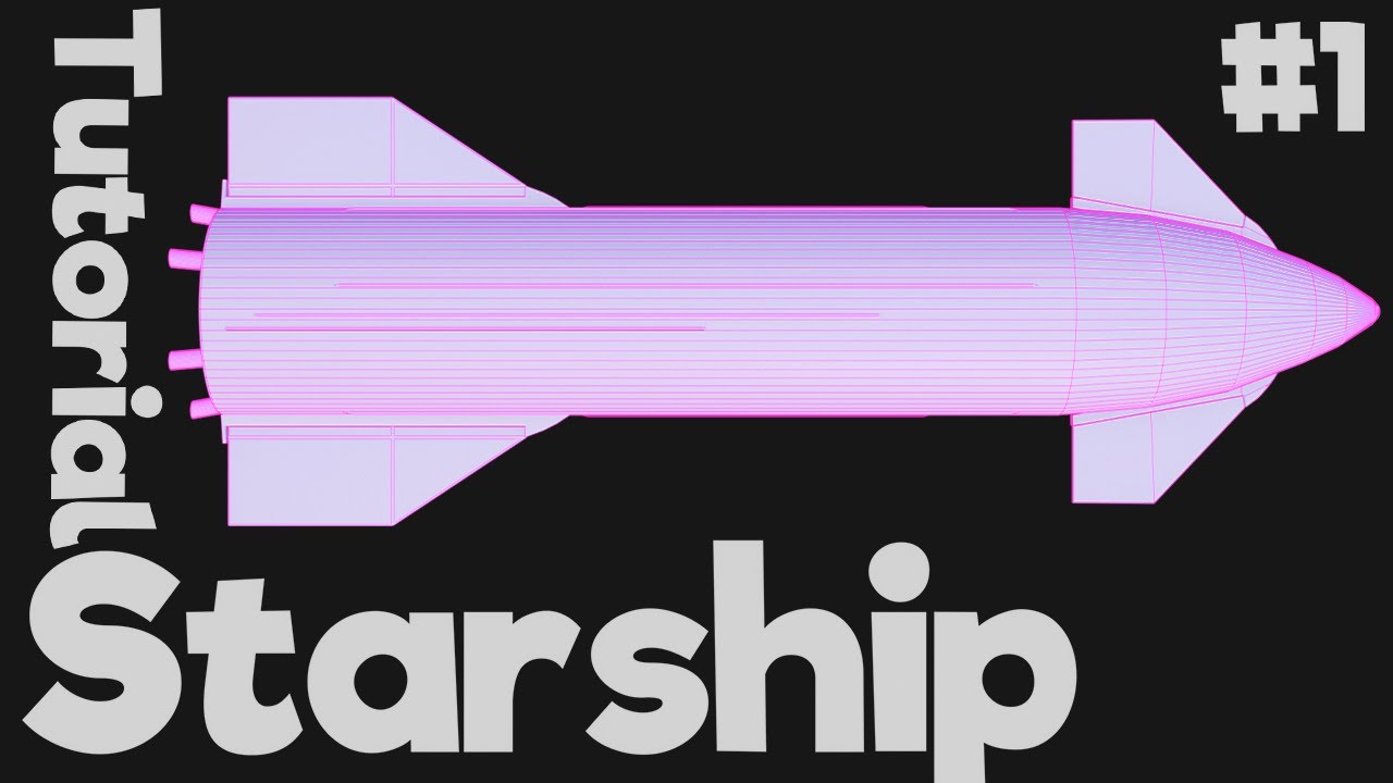 How to create a STARSHIP 3D Model in BLENDER 2.9 | Part 1 Modelling ...