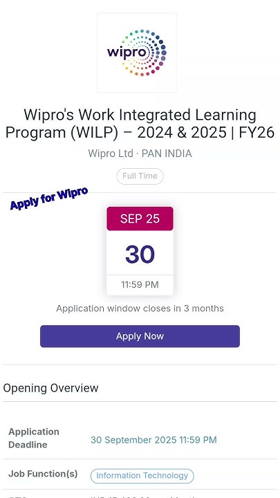 🎓 Apply for Wipro WILP 2025! 💼 | Comment "LINK" for the application link 🔗 | #wipro #wilp # ...