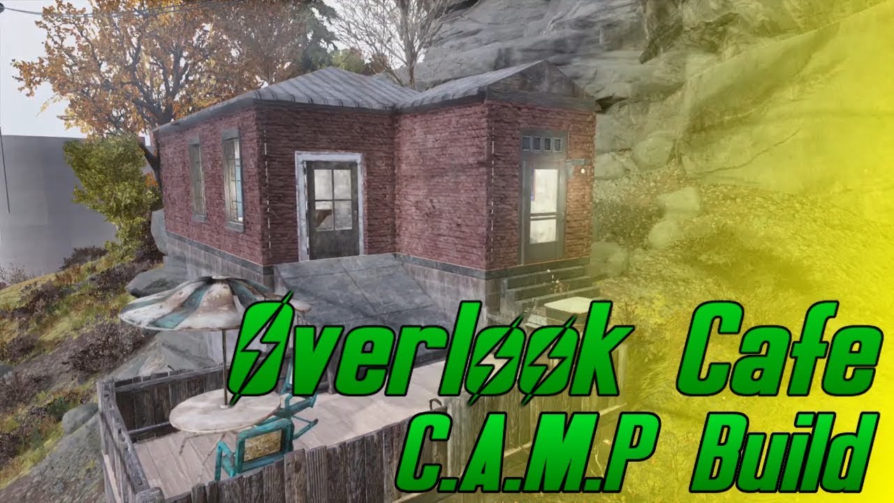 Building in Fallout 76 - Overlook Cafe - C.A.M.P Build - YouTube