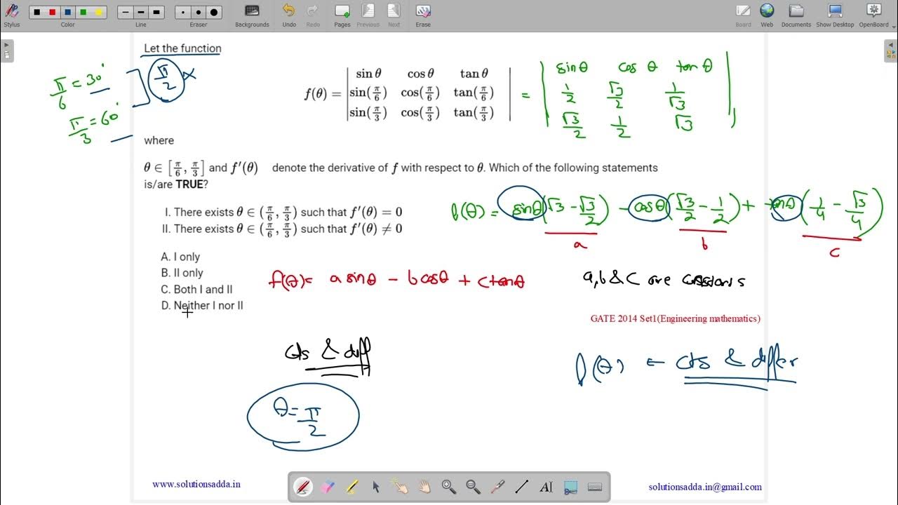 Gate 2014 Set 1 Em Functions Gate Test Series Solutions Adda Explained By Vivek Youtube